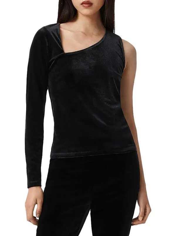 ALLSAINTS Ari Velvet Top - Black
