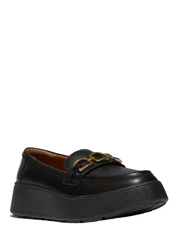 Fitflop F-mode Chain Loafer Flats - Black