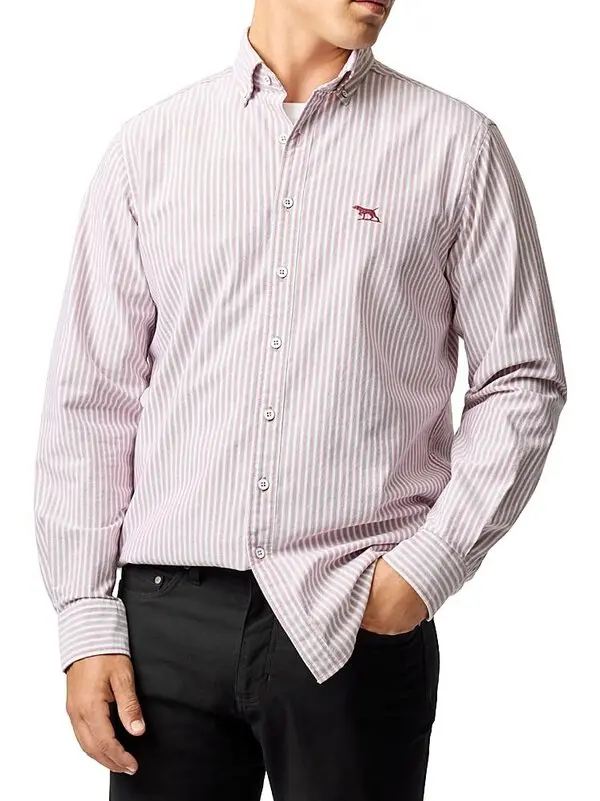 Rodd & Gunn Long Sleeve Oxford Stripe 4 Of Shirt - Poppy