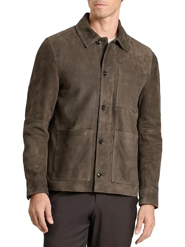 Ted Baker London Leather Jacket - Olive