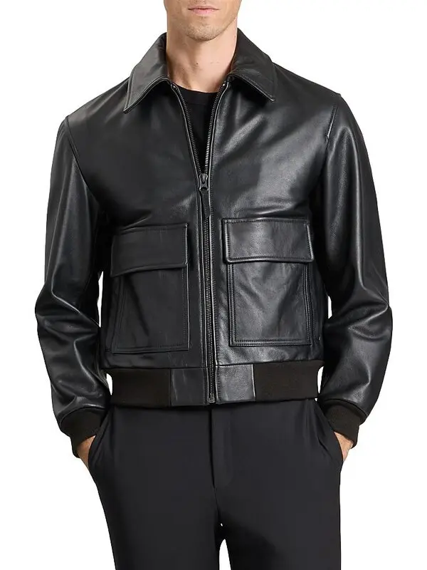 Ted Baker London Leather Jacket - Black
