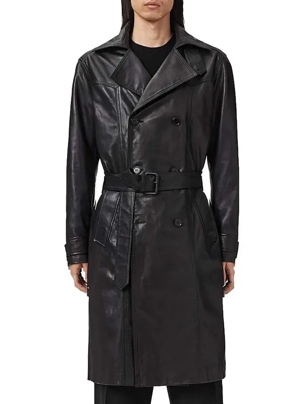 ALLSAINTS Kellett Leather Trench - Black