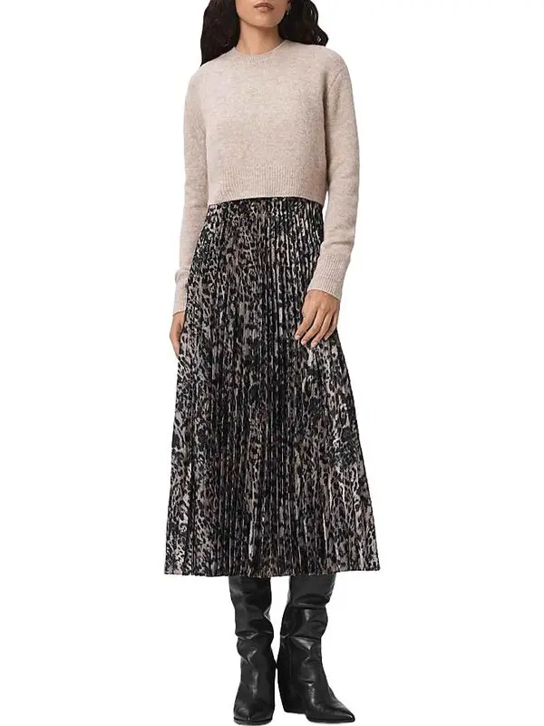 ALLSAINTS Evia Sweater Midi Dress - Evia Natural