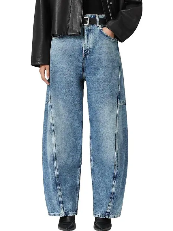 ALLSAINTS Carter Mid-rise Barrel Jeans - Mid Indigo
