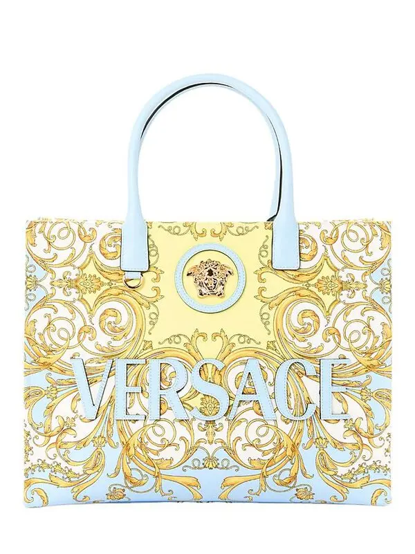 Versace La Medusa Crocheted Tote - Pastel
