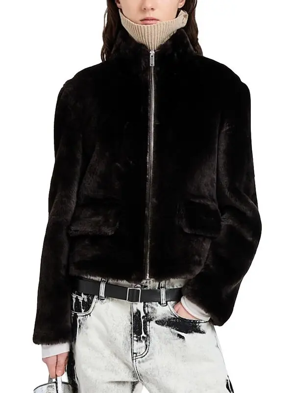 Proenza Schouler White Label Scarlett Shearling Jacket - Cacao