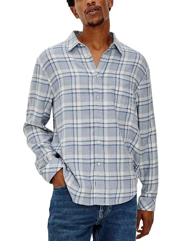 Rails Lennox Button Front Shirt - Cerulean Sky Melange
