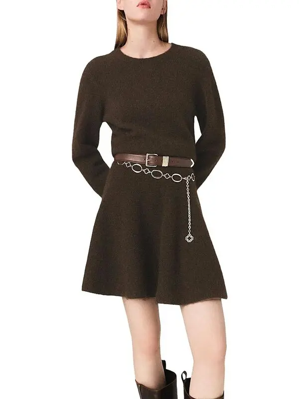 Maje Regevinak Knit Dress - Dark Brown