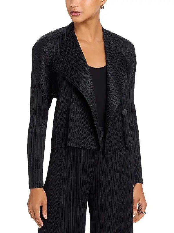 Issey Miyake Pleated Jacket - Black