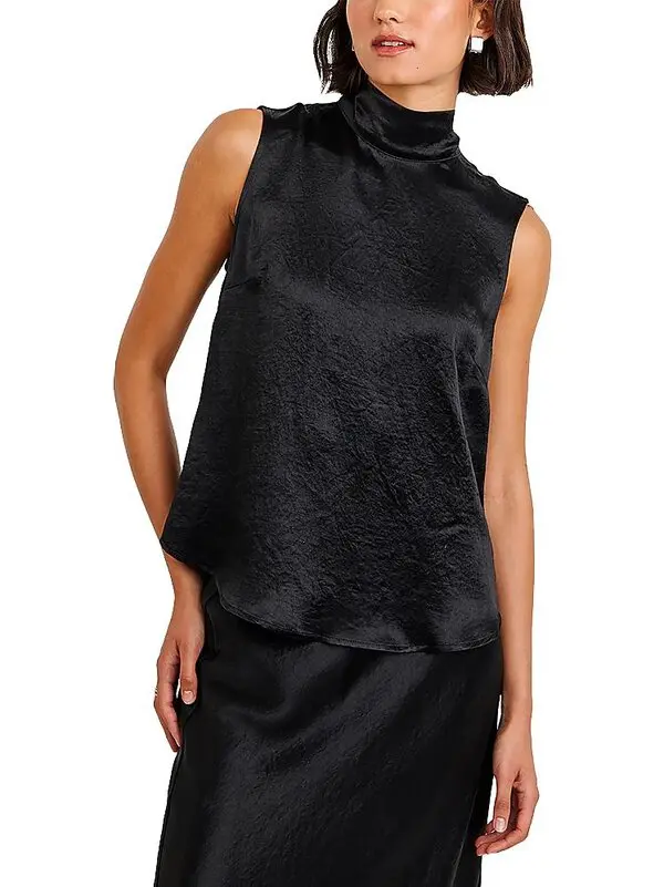 Bella Dahl Scarf Neck Blouse - Black