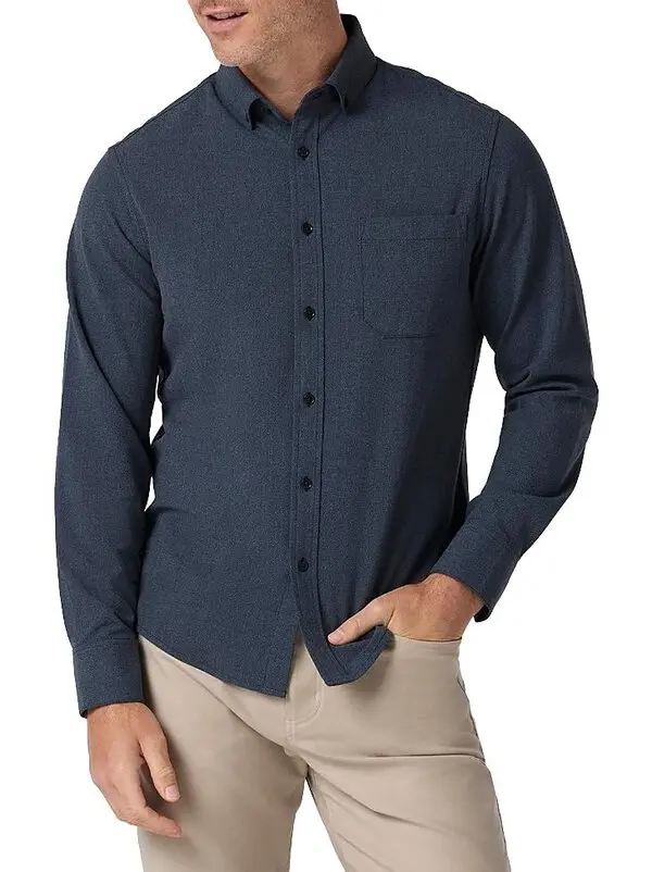 Mizzen+main Heather City Flannel Shirt - Navy