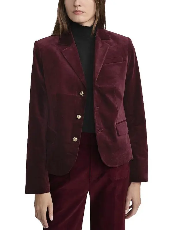 FRAME The Velvet Smart Blazer - Cabernet