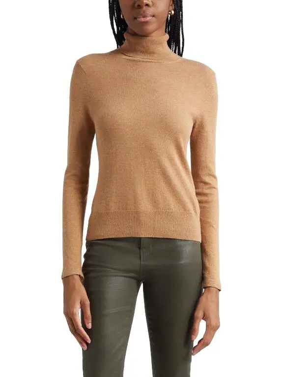 L'Agence Flora Poplin Cuff Sweater - Chestnut/white