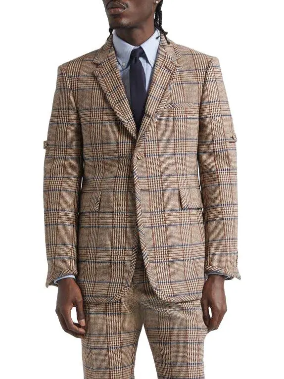 Thom Browne Shrunken Fit Hunting Sport Coat With Armbands - Dark Brown