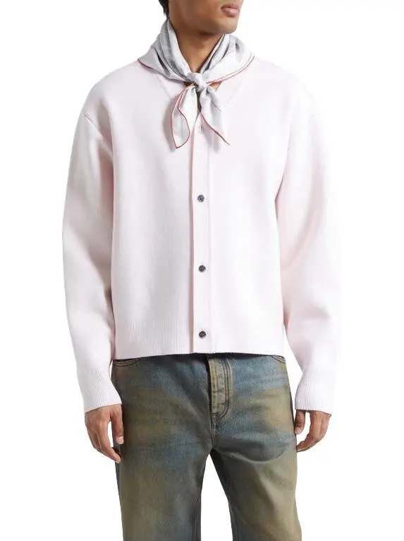 Jacquemus Le Cardigan Doppio Merino Wool-blend Cardigan - Light Pink