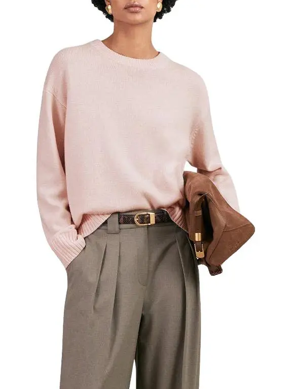 REISS Ella Wool & Cashmere Sweater - Pink