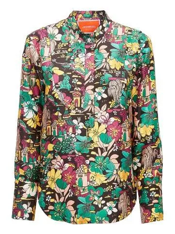 La DoubleJ Portofino Silk Twill Shirt - Temples Multicolor