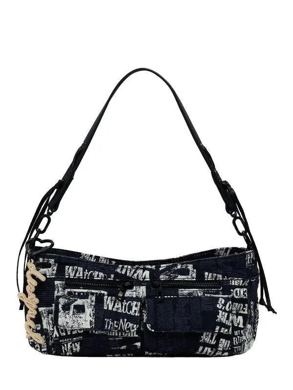 Desigual Cotton Canvas Shoulder Bag - Black