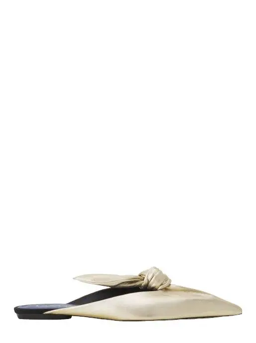 LANVIN Midnight Step Bow Mules - Gold