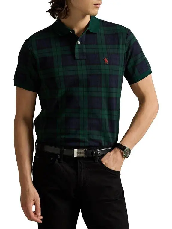 Polo Ralph Lauren Classic Fit Palid Jacquard Cotton Polo - Blackwatch Tartan