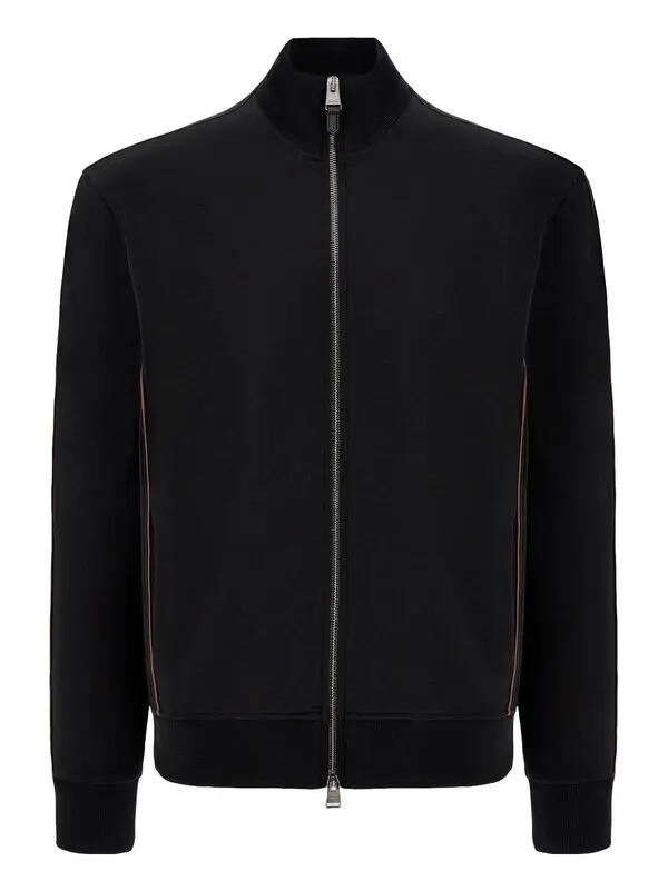 Canali Extra-fine Merino Wool Sweatshirt - Black