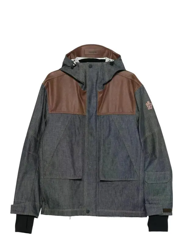 Moncler Panelled Hooded Jacket - Grey