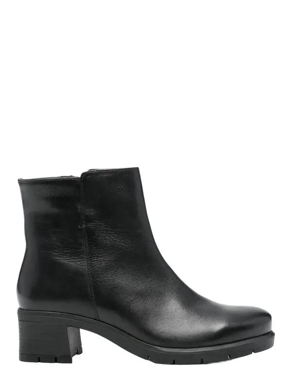 ARA Leather Heeled Boots - Black