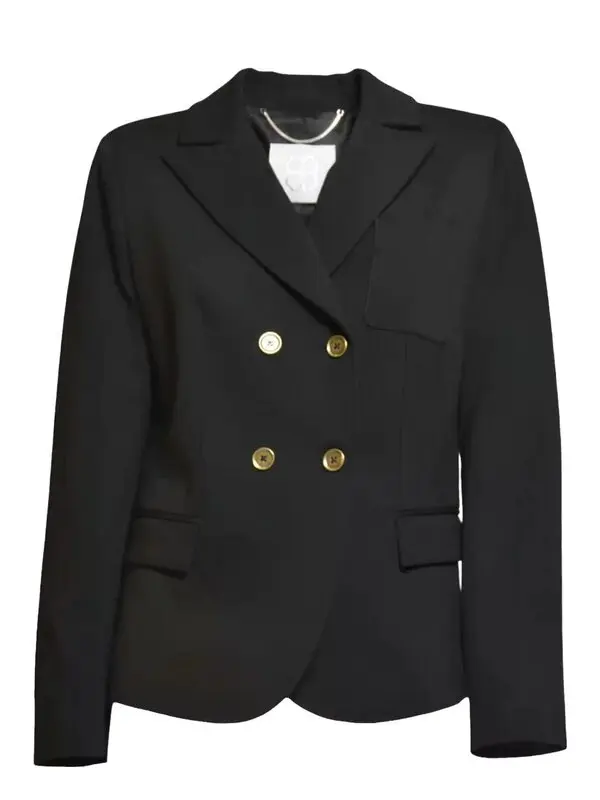 True Royal Double-breasted Blazer - Black