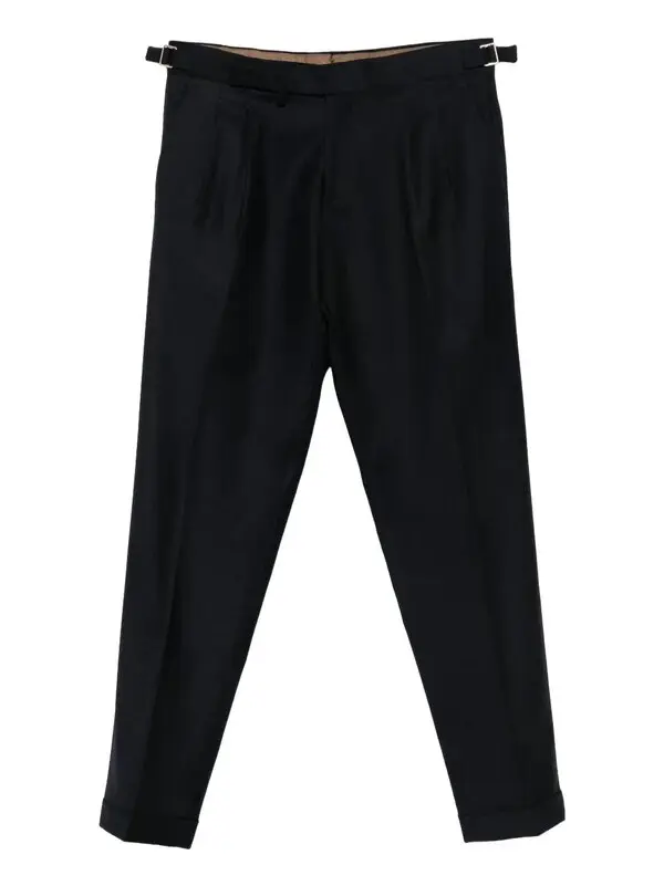 BRIGLIA 1949 Pleated Chino Trousers - Blue