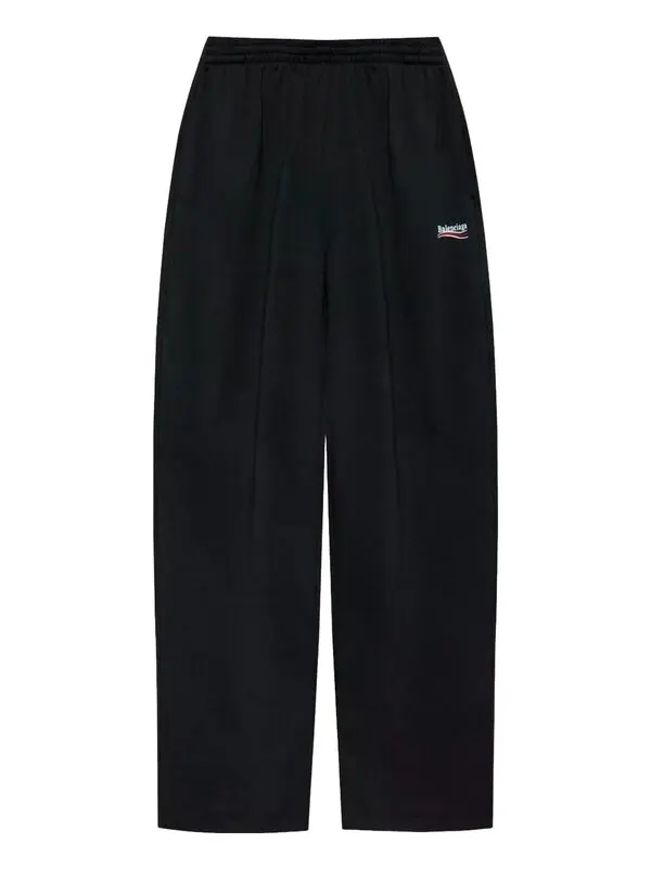 Balenciaga Embroidered-logo Track Pants - Black