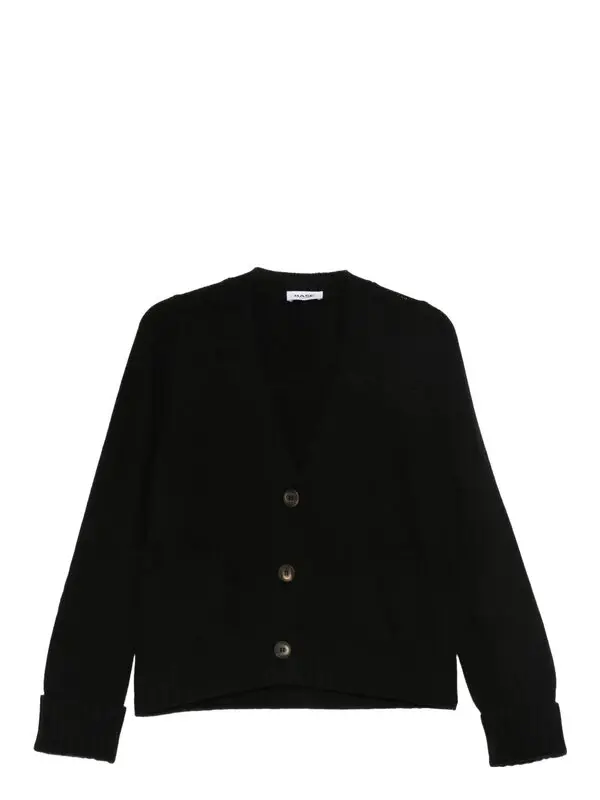 BASE V-neck Cardigan - Black