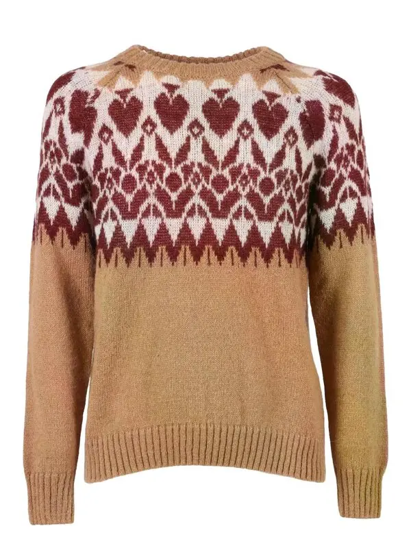 BRANDO Heart-motif Sweater - Neutrals