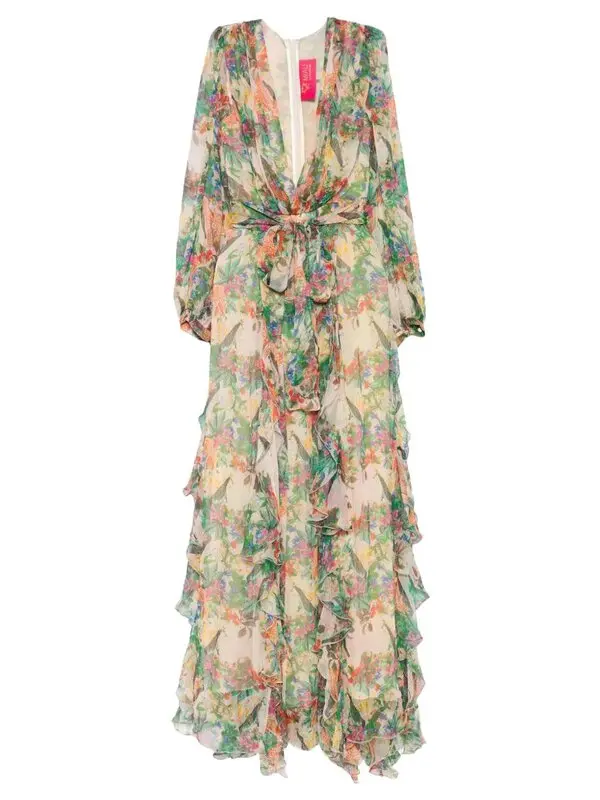 MIAU BY CLARA ROTESCU Deniz Floral Dress - Neutrals