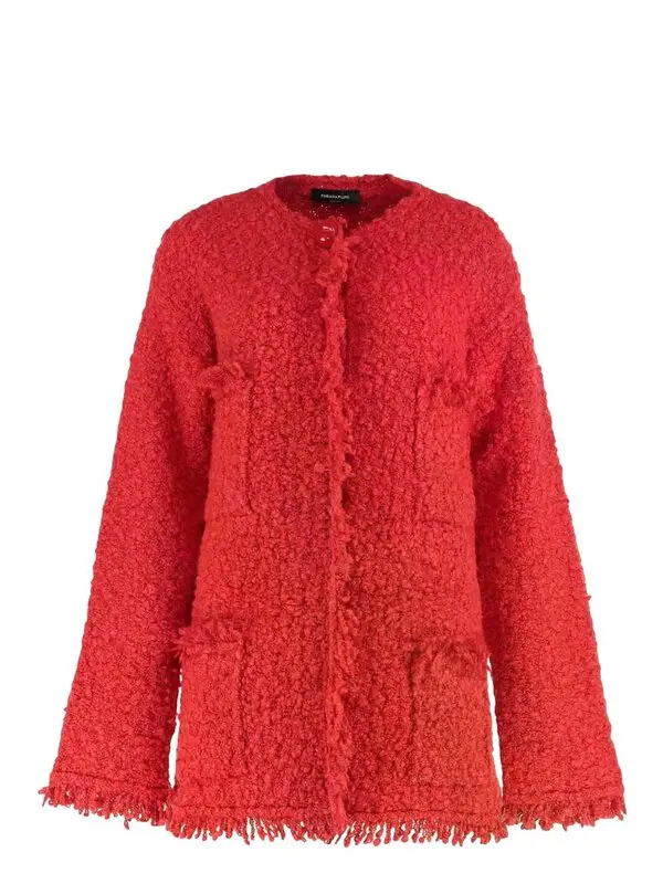 Fabiana Filippi Button-fastening Tweed Jacket - Red