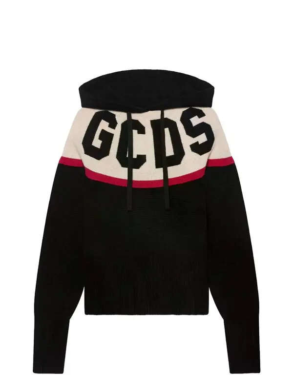 Gcds Logo-embellished Hoodie - Black