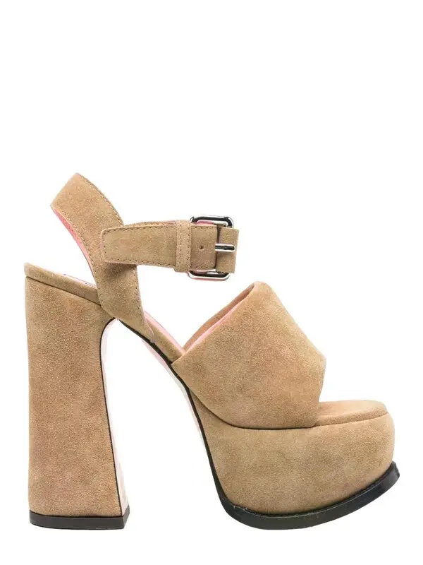 Moschino 140mm Suede Sandals - Brown