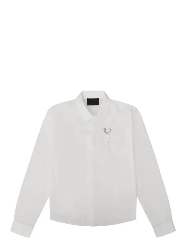 HELIOT EMIL Metal-detail Cotton Shirt - White