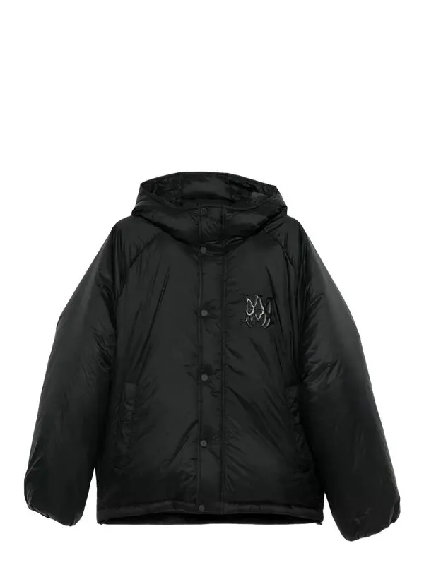 Amiri Hooded Jacket With Logo Patch - Black