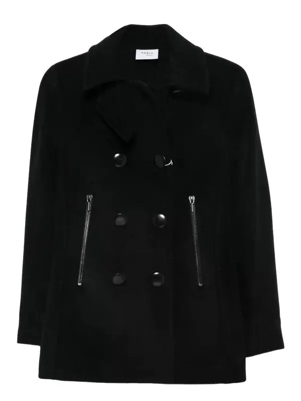 Akris Double-breasted Jacket - Black