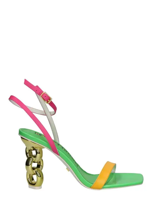 KAT MACONIE 90mm Riri Chain-heel Sandals - Green