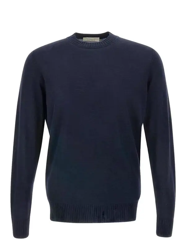 FILIPPO DE LAURENTIIS Ribbed Crew-neck Sweater - Blue