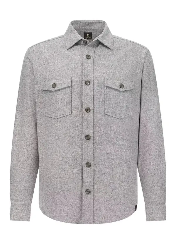 Boggi Milano Chest-pockets Overshirt - Grey