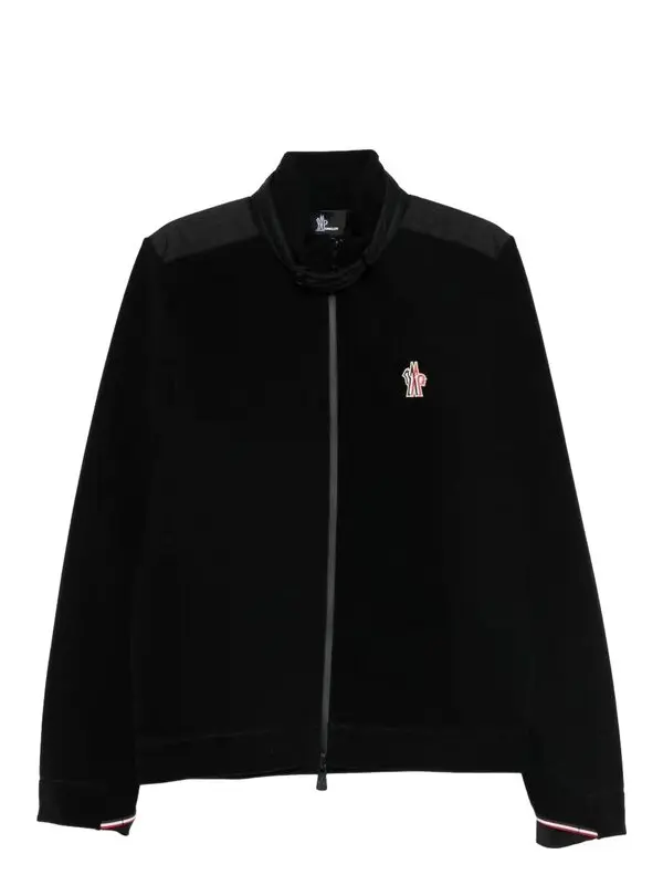 Moncler Logo-patch Zip-fastening Jacket - Black
