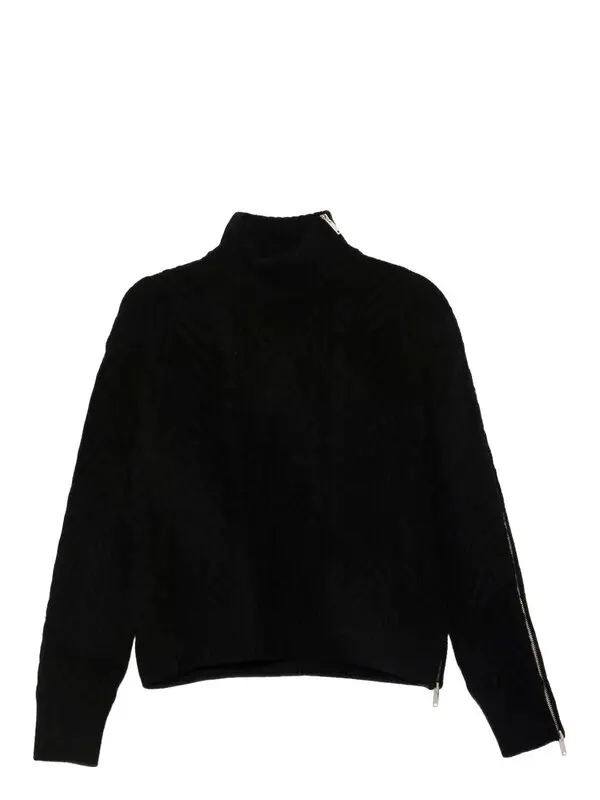 SEMICOUTURE Knitwear With Zip Detail - Black