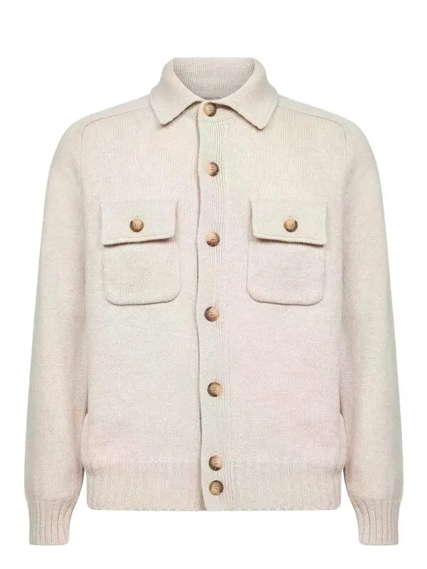 D4.0 Chest-pocket Button Overshirt - Neutrals