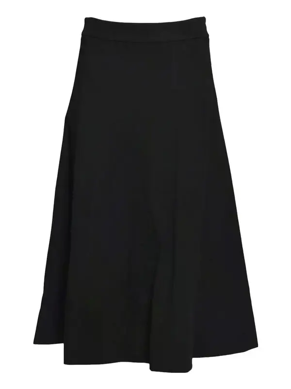True Royal Flared Midi Skirt - Black