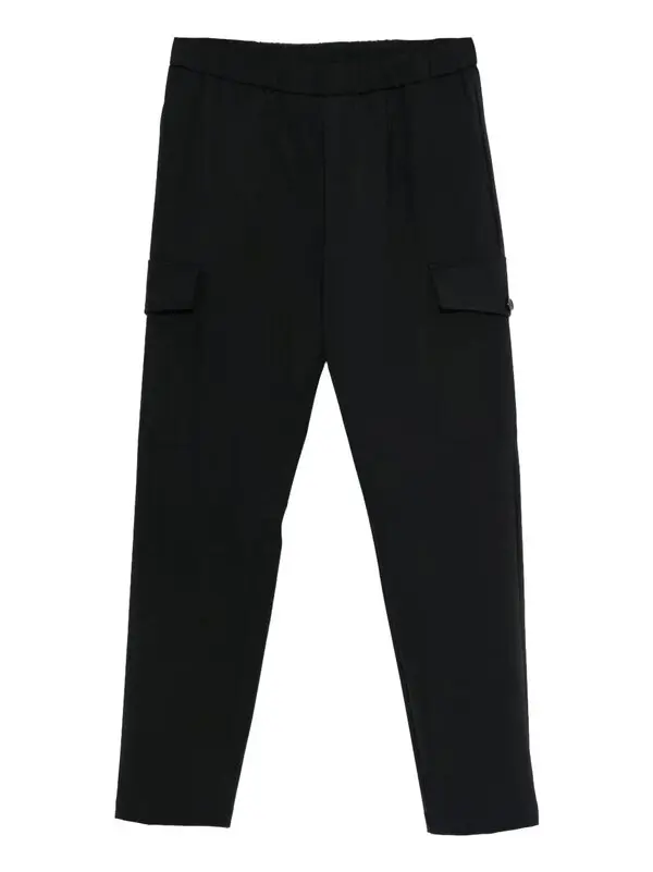LES HOMMES Logo-plaque Trousers - Black