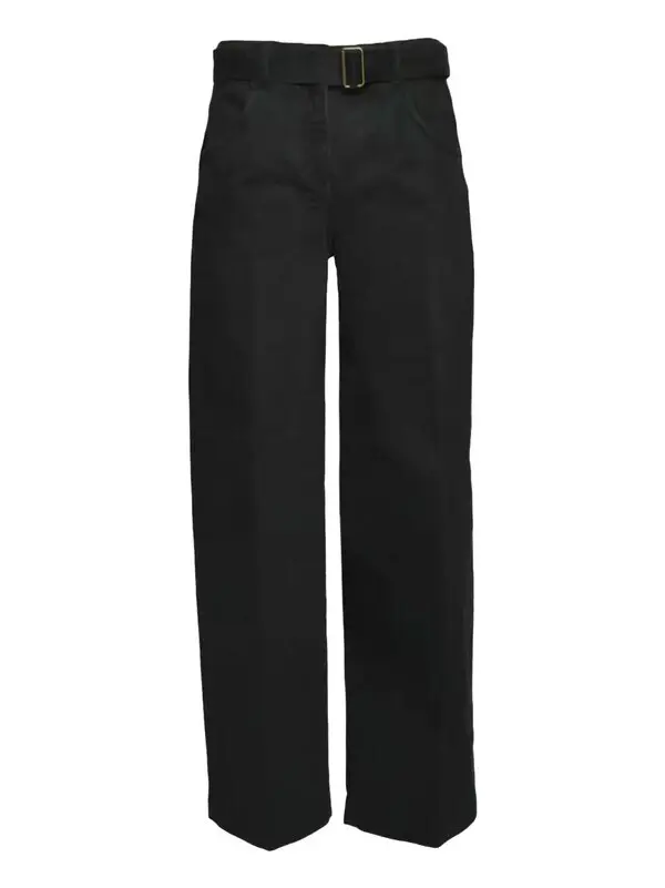 True Royal Belt-fastening Trousers - Black