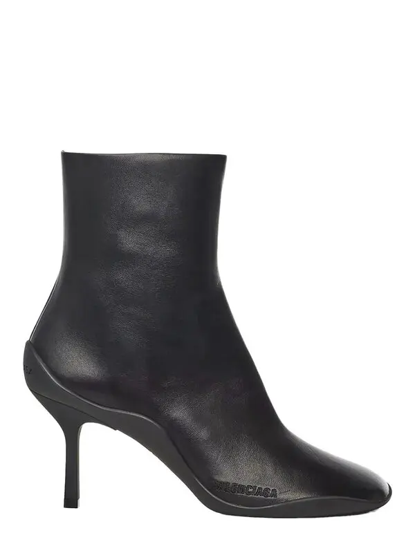 Balenciaga 80mm Square-toe Leather Boots - Black