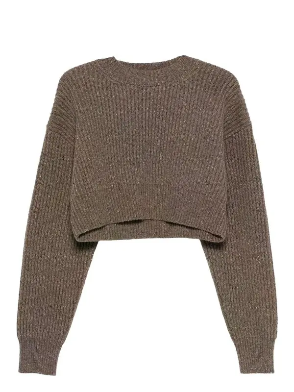 UMA WANG Ribbed-knit Sweater - Brown